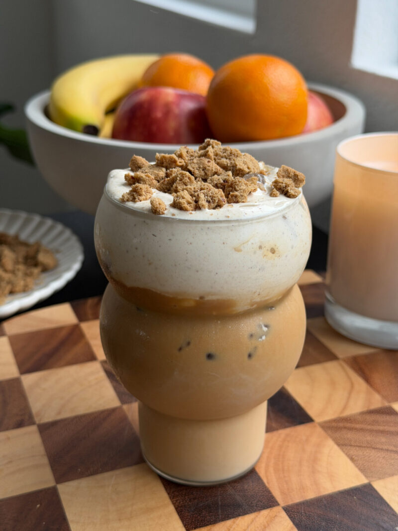 Cookie Butter Latte (with Cookie Butter Cold Foam) - What Robin Eats